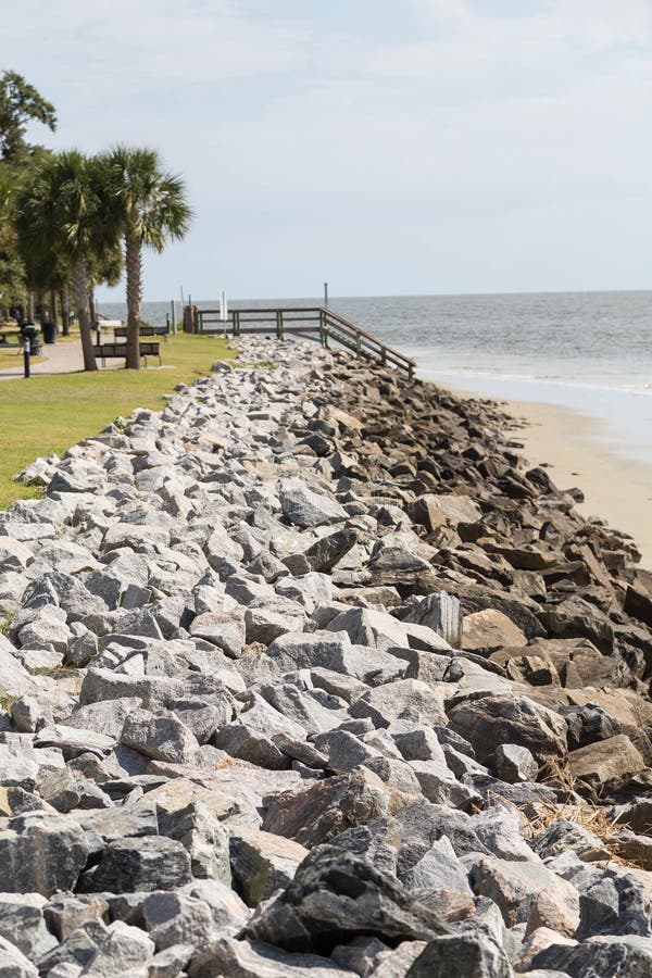 Grey Granite Rocks of Seawall Stock Image - Image of shore, pier: 48770517