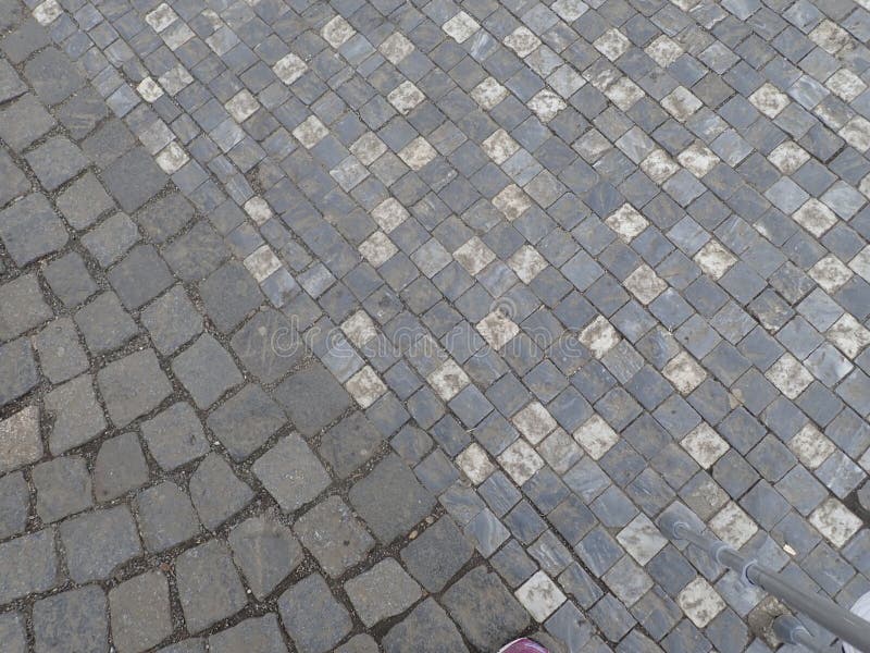 Grey Granite Street Tiles Texture Stock Image - Image of pavement ...