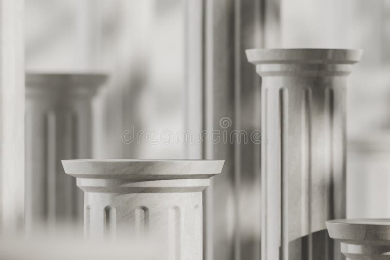 Grey Greek Column Podium, Mockup for Product Display and Ad Stock ...