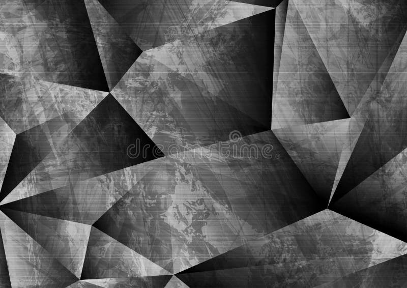 Grey Grunge 3d Polygonal Tech Abstract Background Stock Vector ...