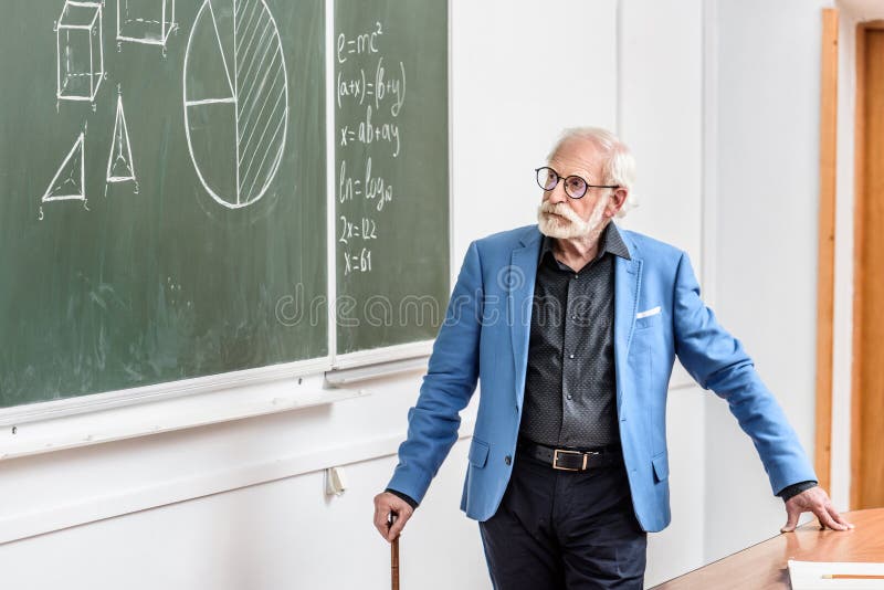 Grey Hair Professor Looking Stock Photo - Image of looking, room: 119802448