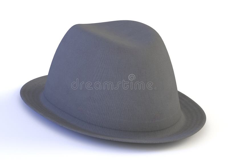 Grey hat stock illustration. Illustration of head, clothing - 24352370
