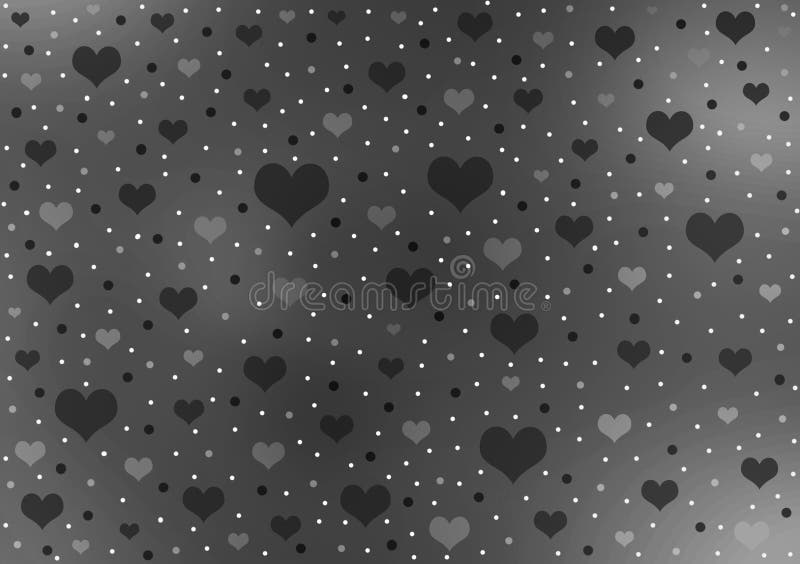 Grey hearts pattern stock illustration. Illustration of gratting - 36988533