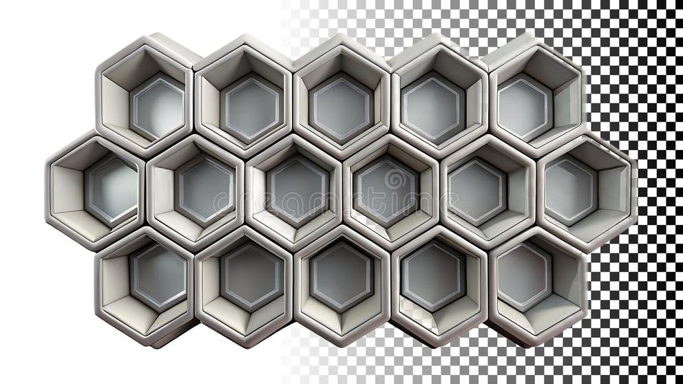 Grey Hexagon Tile Pattern, Geometric Texture, Modern Design, Architectural Element Png ...
