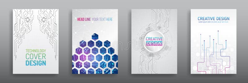 Grey Hi-tech Vector Illustrations for Business Presentations ...