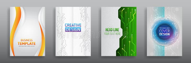 Grey Hi-tech Vector Illustrations for Business Presentations ...