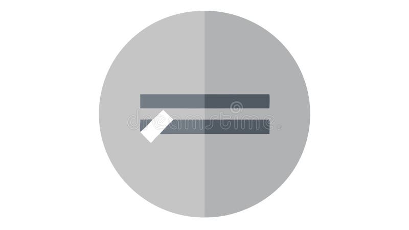 Grey Horizontal Lines Icon for Minimize or Collapse, Vector Design ...