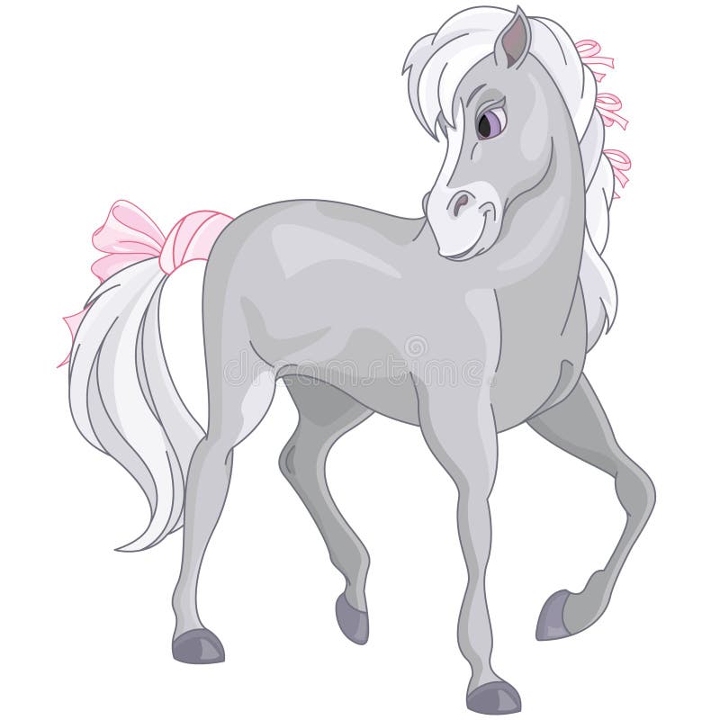 Grey stallion stock vector. Illustration of animal, fast - 23451355