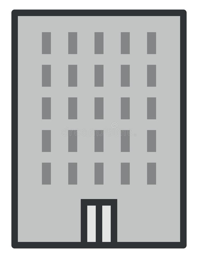 Grey Hospital Building, Icon Stock Vector - Illustration of tree ...