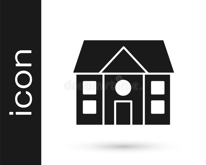 Grey House Icon Isolated on White Background. Home Symbol Stock Vector ...