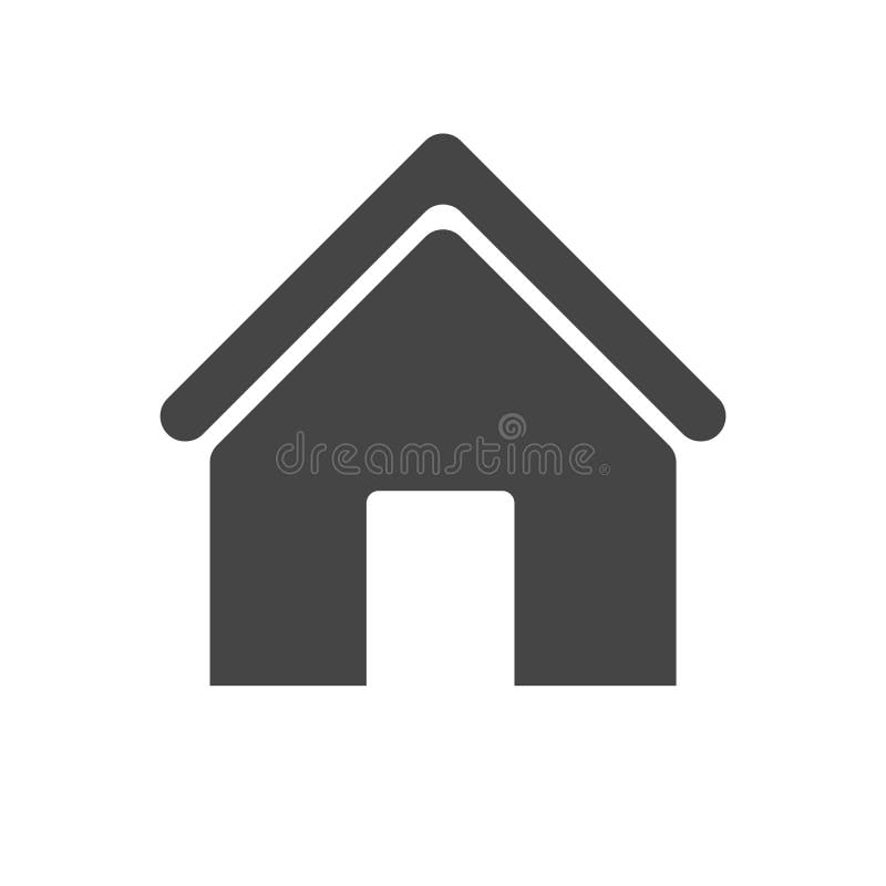 Grey House House Menu Vector Icon Eps10. Home Icon. Stock Vector ...