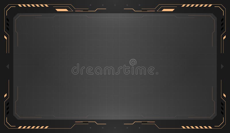 Grey HUD Frames. Vector Futuristic User Interface Stock Vector ...