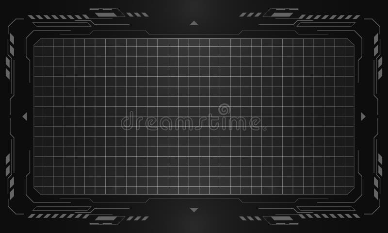 Grey HUD Frames. Vector Futuristic User Interface Stock Vector ...