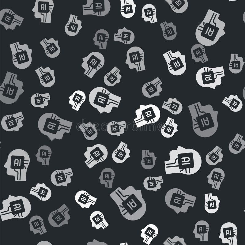 Machine Robot Pattern Seamless Black Stock Illustrations – 492 Machine ...