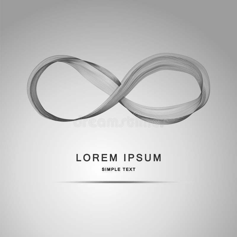 Grey Infinity Symbol Icon. 3D-like Design Effect Stock Vector ...