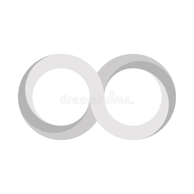Grey Infinity Symbol Icon. 3D-like Design Effect Stock Vector ...