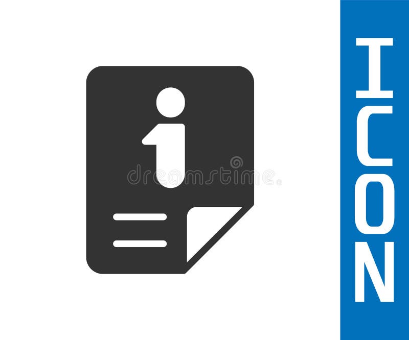 Grey Information Icon Isolated on White Background. Vector Stock Vector ...