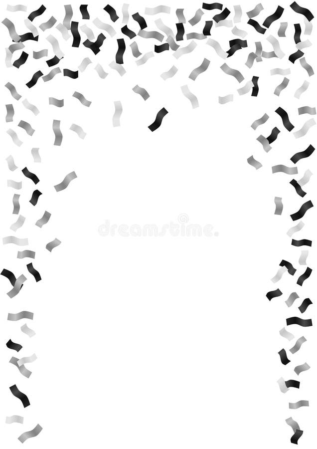 Party Confetti Grey Border Frame Stock Photo - Illustration of party ...