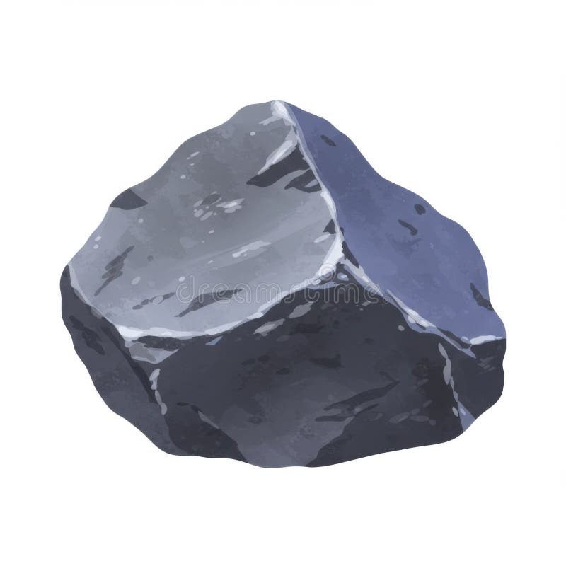 Grey Irregular Rock on White Background Stock Illustration ...