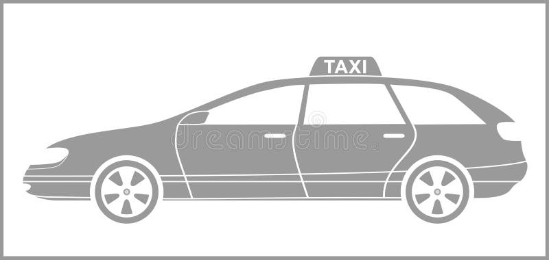 Isolated modern taxi car stock vector. Illustration of automotive ...
