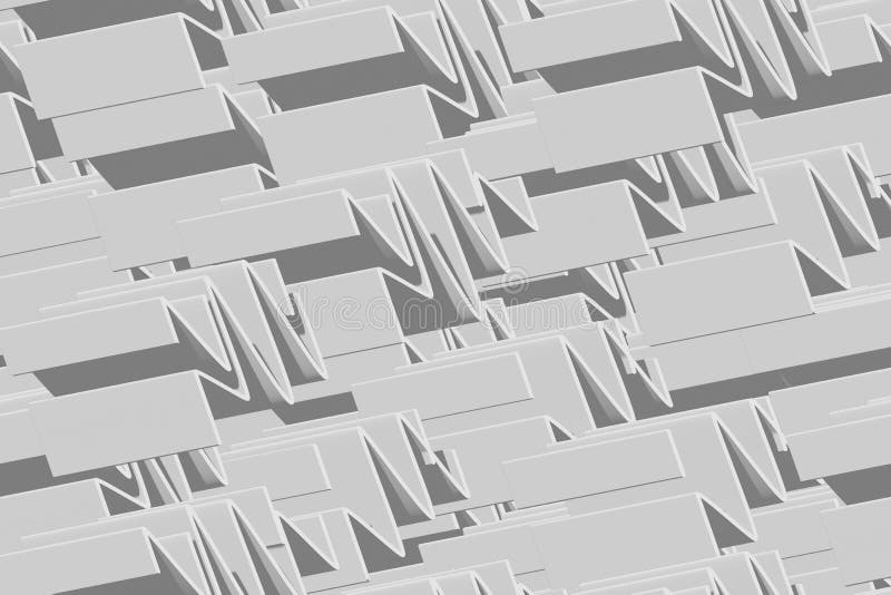 Grey Isometric Background Seamless Pattern, 3D Illustration Stock ...