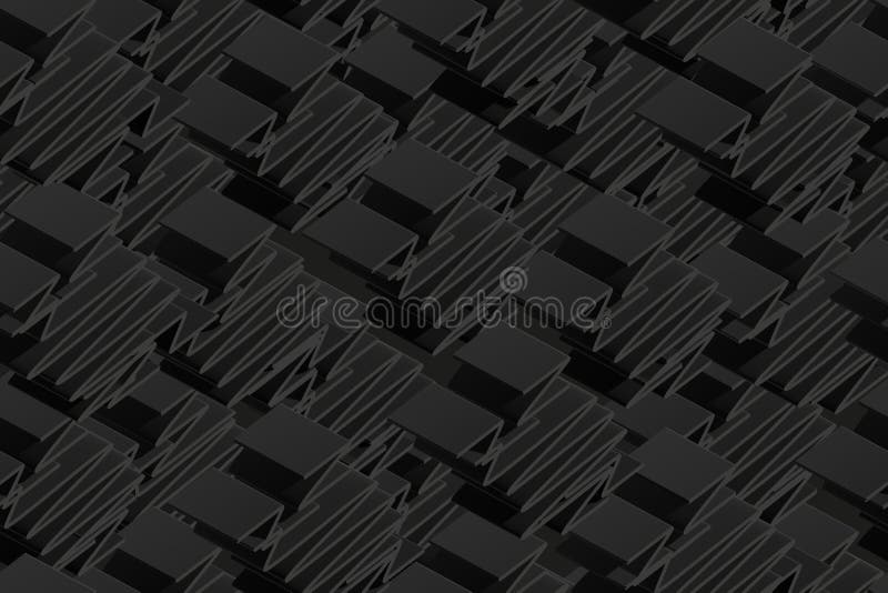 Grey Isometric Background Seamless Pattern, 3D Illustration Stock ...