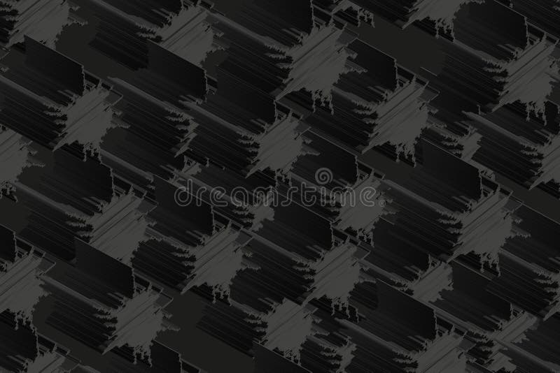 Grey Isometric Background Seamless Pattern, 3D Illustration Stock ...