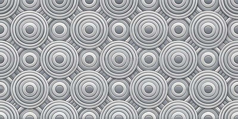 Grey Isometric Concentric Ring Fold Seamless Pattern AI-Created Content ...