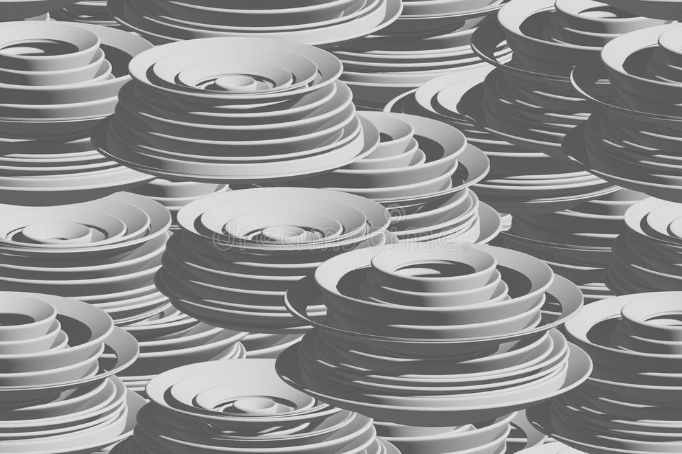 Grey Isometric Concentric Ring Fold Seamless Pattern Stock Illustration ...