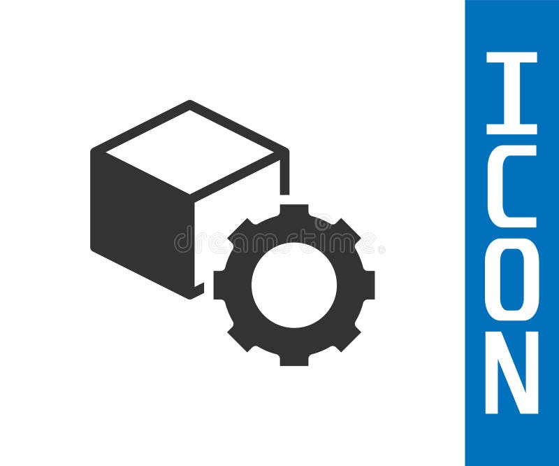 Grey Isometric Cube Icon Isolated on White Background. Geometric Cubes ...