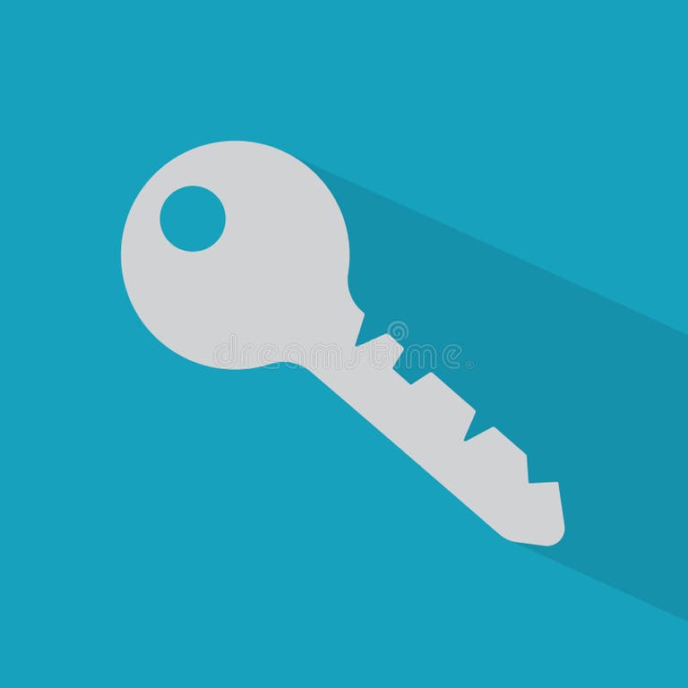 Grey key icon stock vector. Illustration of method, security - 158756254