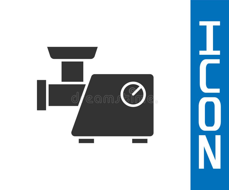 Grey Kitchen Meat Grinder Icon Isolated on White Background. Vector ...