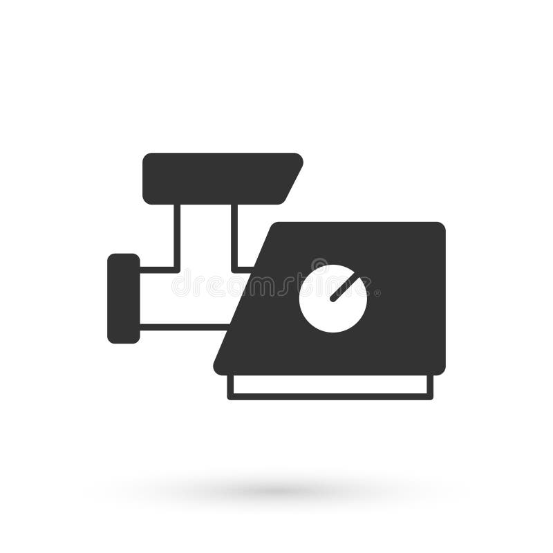 Grey Kitchen Meat Grinder Icon Isolated on White Background. Vector ...