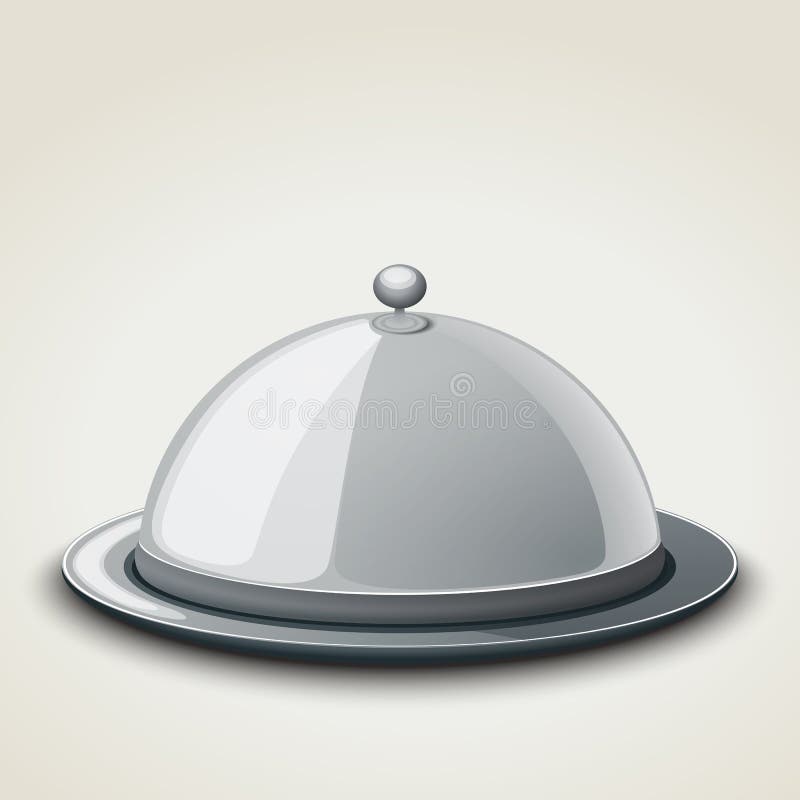 Grey Kitchen Tray for Restaurant, Icon, Isolated on White Stock Vector ...