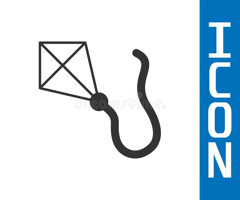 Grey Kite Icon Isolated on White Background. Vector Stock Vector ...