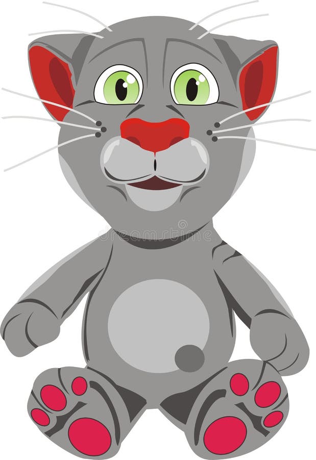 Grey kitten stock illustration. Illustration of graphic - 51970267