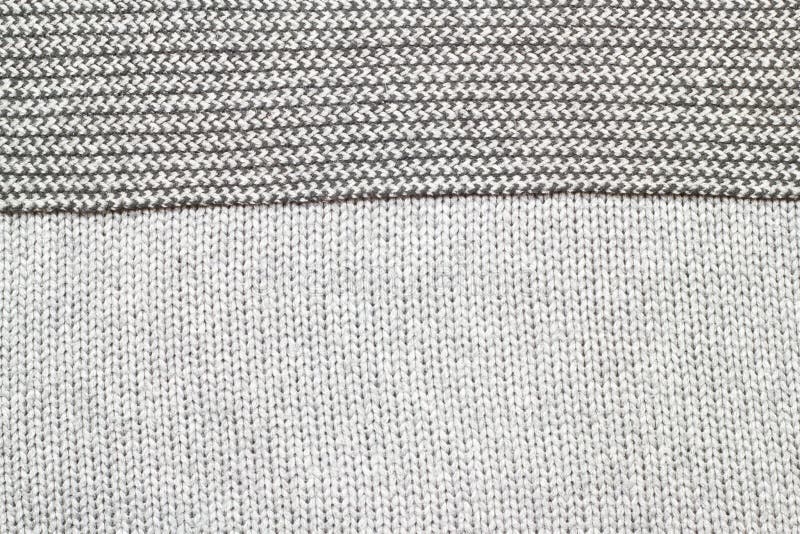 Grey Knitted Fabric Made of Heathered Yarn with Knitting Forks a Stock ...
