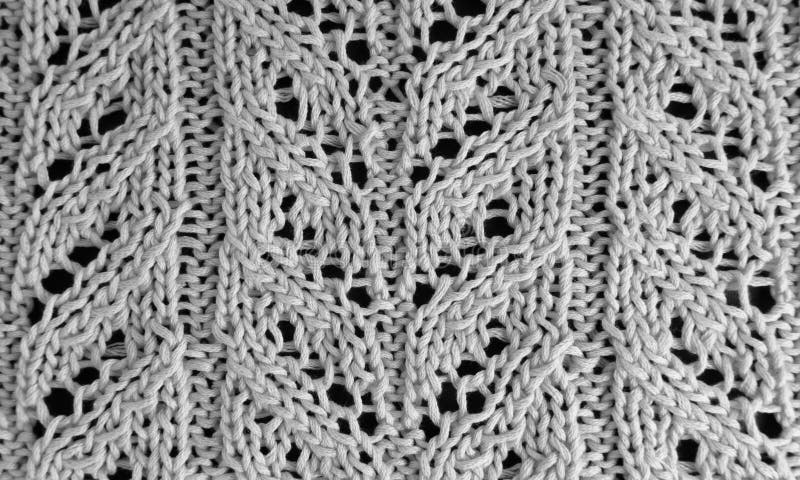 Grey Knitted Textured with a Pattern Closeup Stock Image - Image of ...