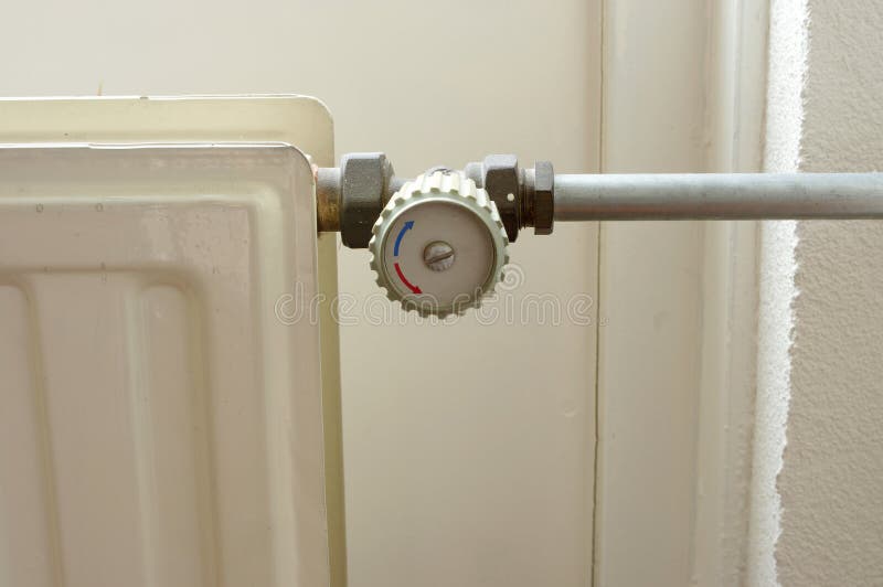 Grey Knob of a Heating Radiator Stock Photo - Image of heat, home ...
