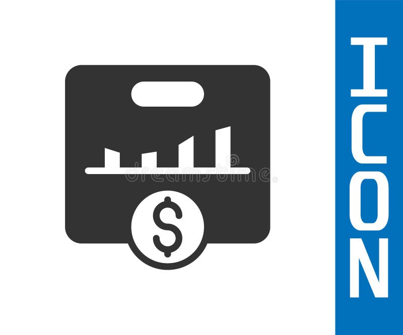 Grey KPI - Key Performance Indicator Icon Isolated on Grey Background ...