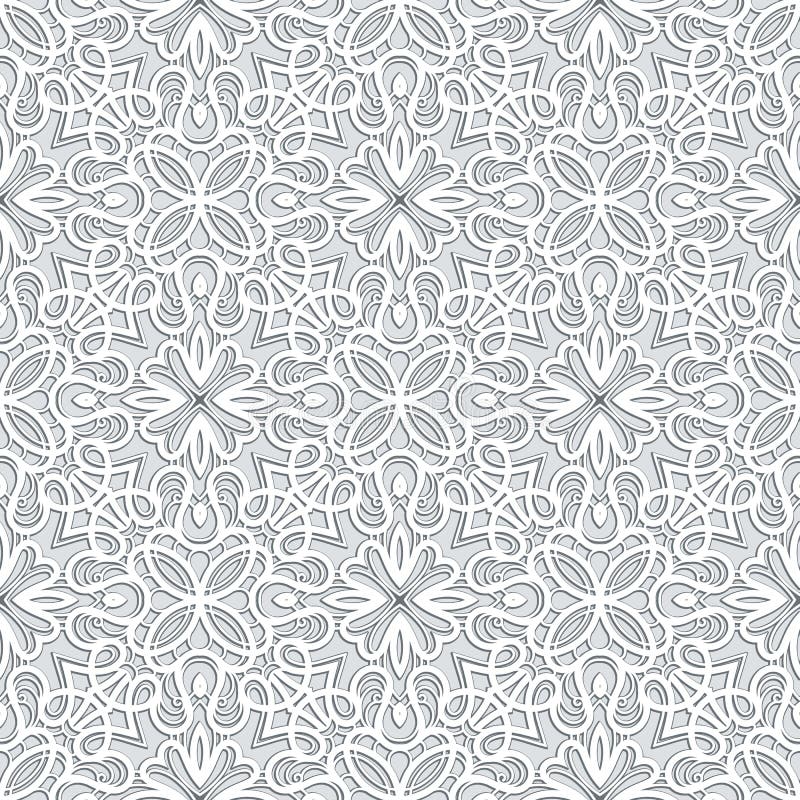 Grey Lace Texture, Seamless Pattern Stock Vector - Illustration of ...