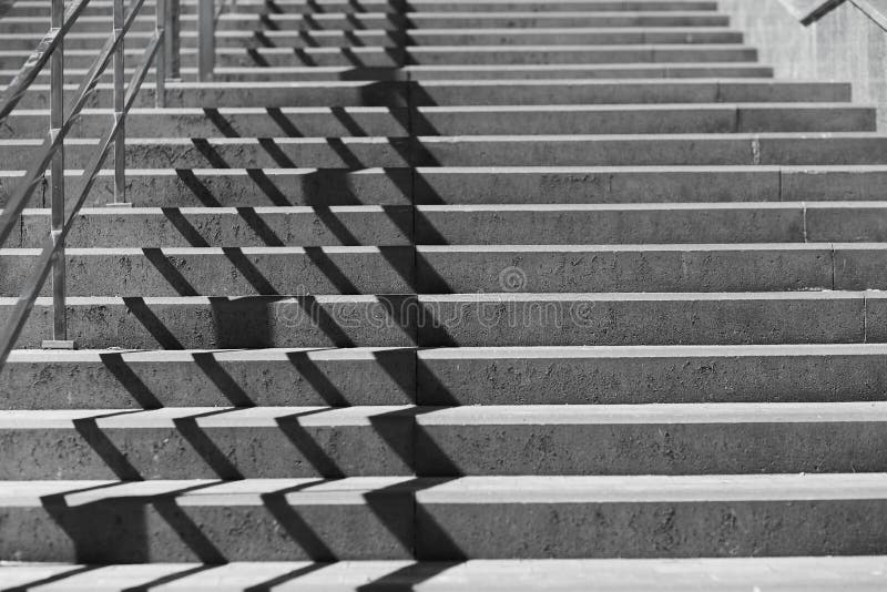 Grey Ladder Background Texture with Trendy Shadows. Copy Space Stock ...