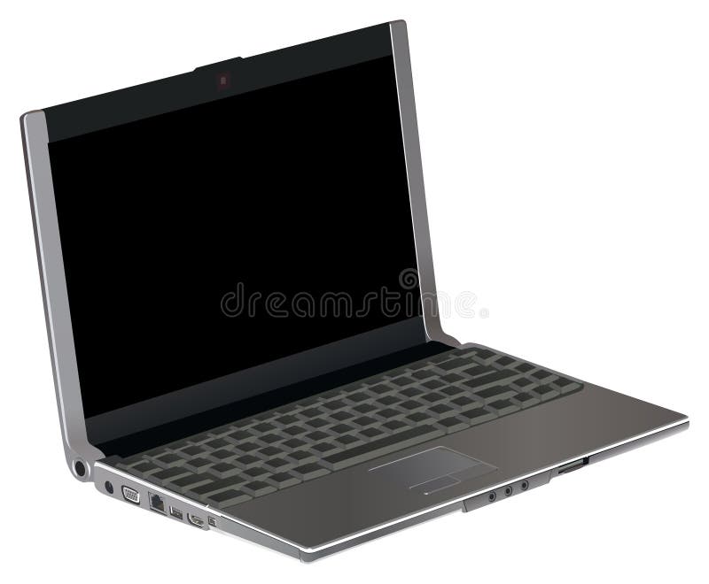 Cartoon laptop stock vector. Illustration of alluminium - 67645972