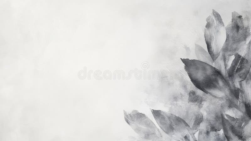 Grey Leaves on White Textured Background Stock Illustration ...