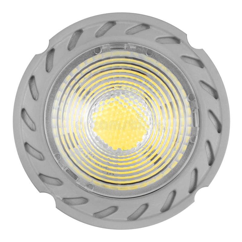 Grey LED Light Bulb Isolated on White Background Stock Photo - Image of ...