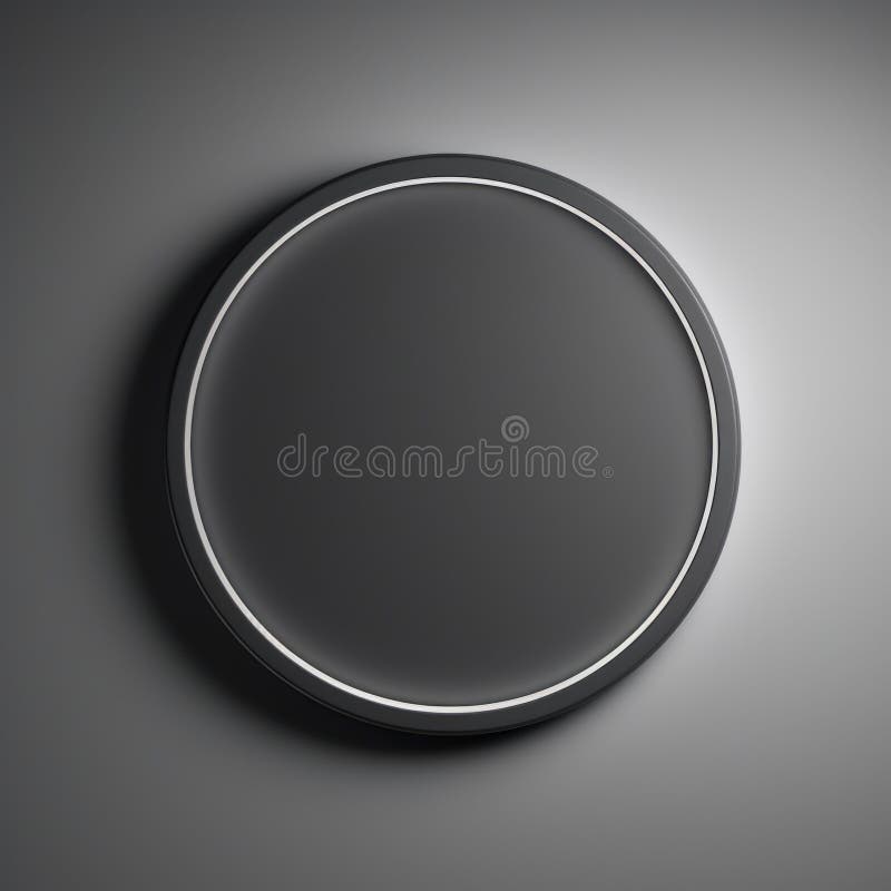 Grey LED Minimalistic Round Picture Frame. Stock Illustration ...