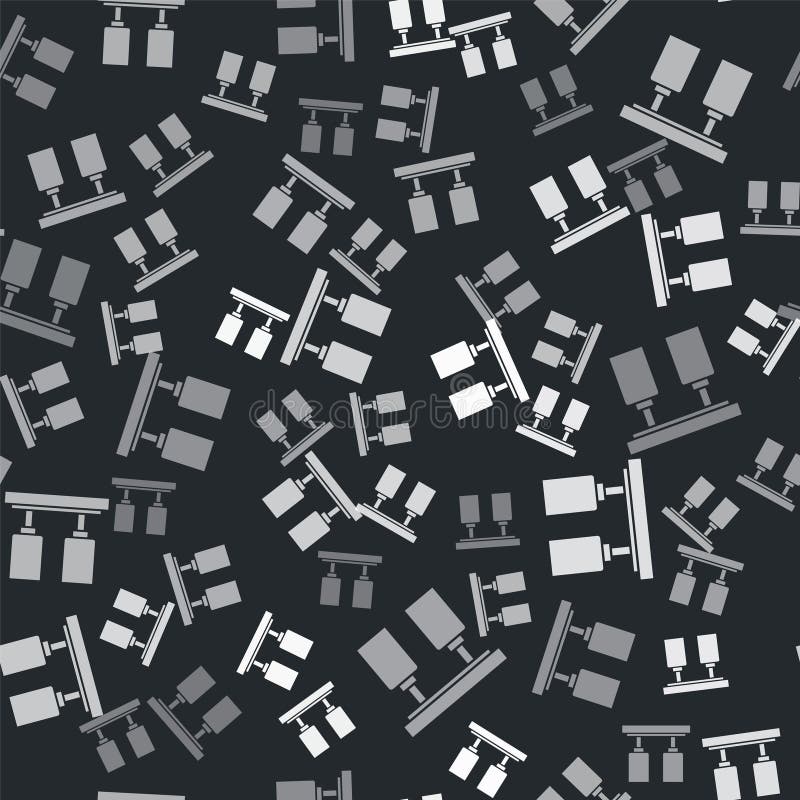 Grey Led Track Lights and Lamps with Spotlights Icon Isolated Seamless ...