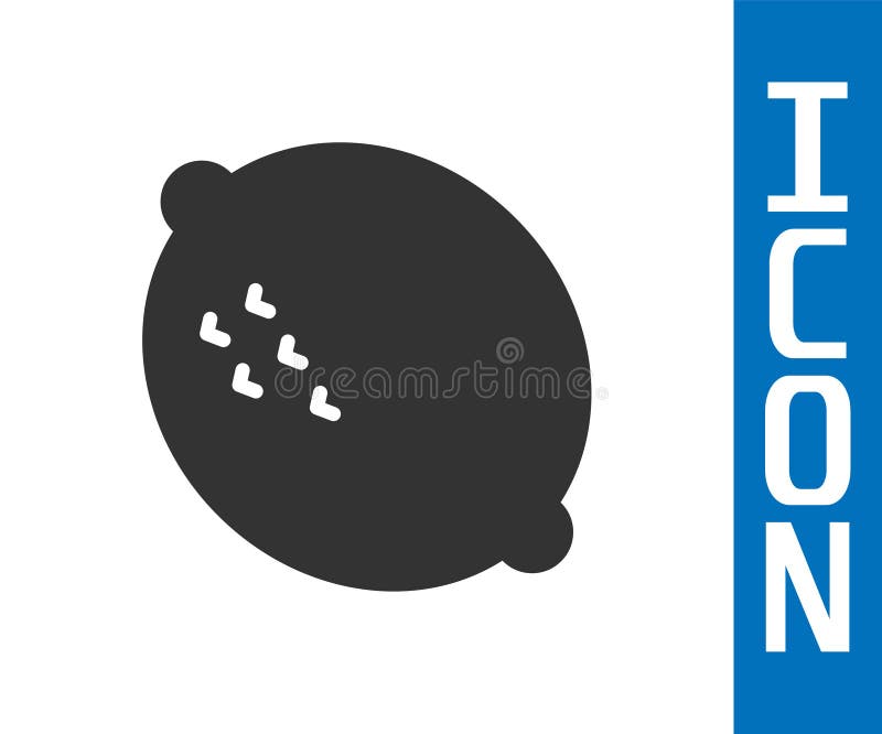 Grey Lemon Icon Isolated on White Background. Vector Stock Vector ...