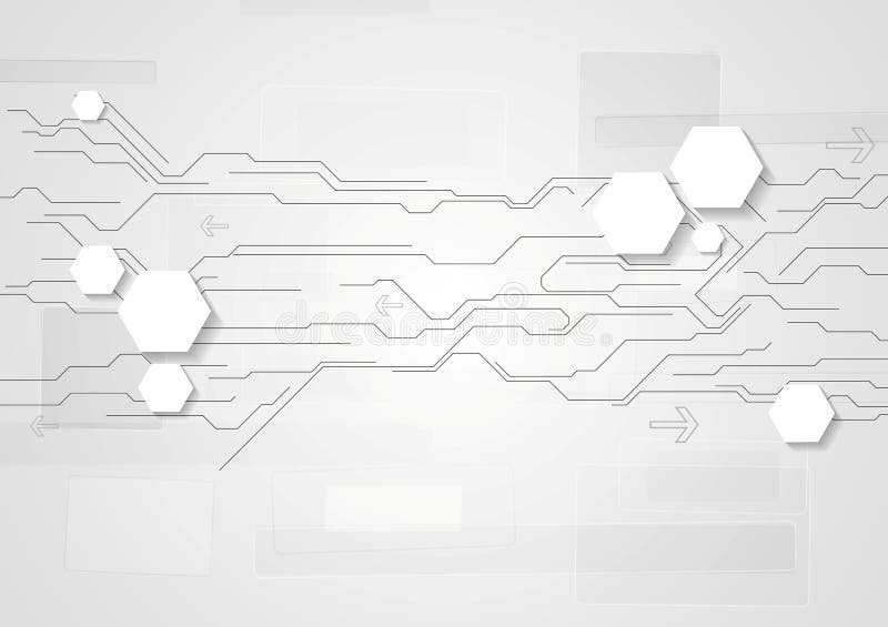 Grey Light Technology Background Stock Vector - Image: 60094153