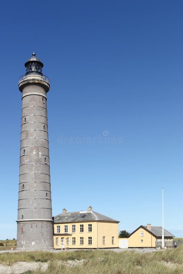 The Grey Lighthouse in Skagen Stock Photo - Image of outdoor ...